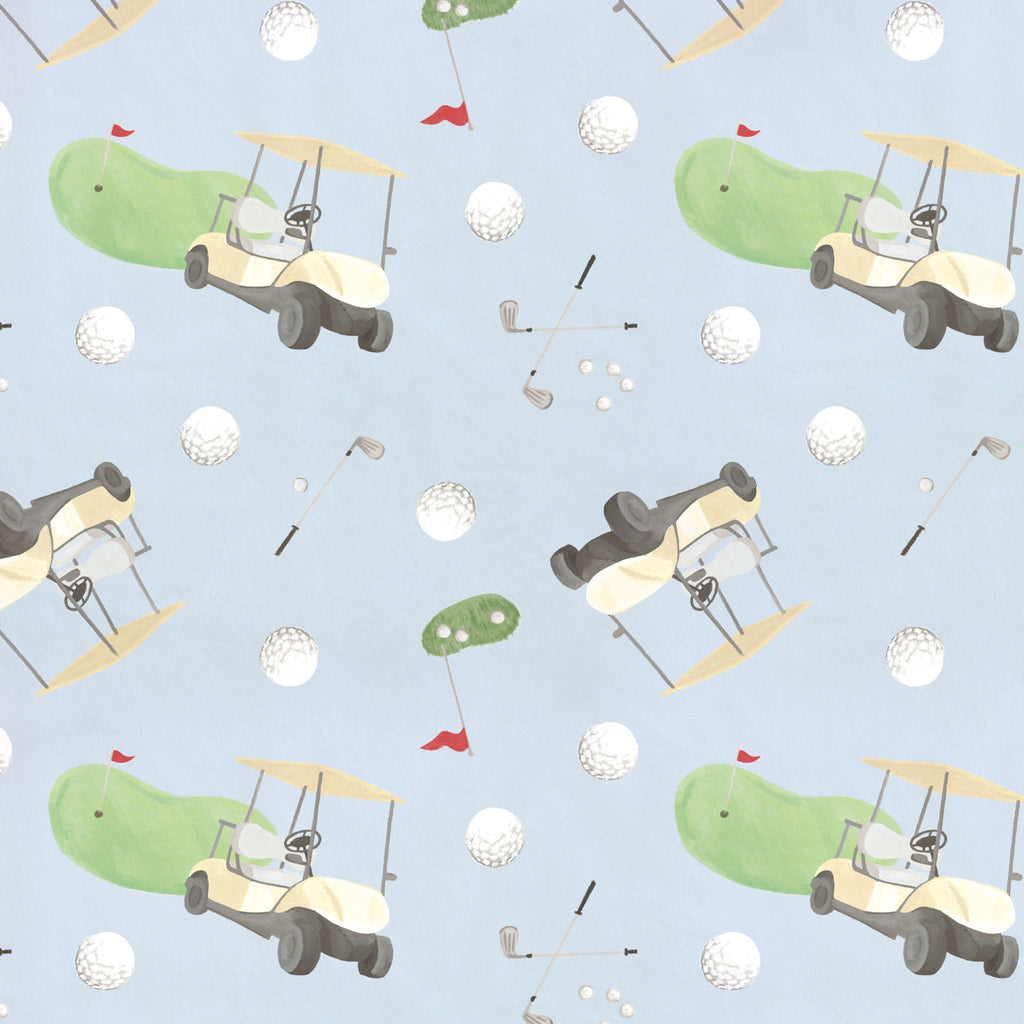 On The Golf Course - Touch Textiles by EZ Fabric Minky Print
