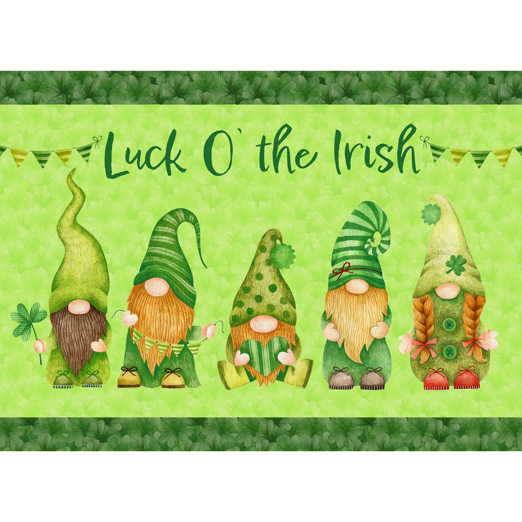 Luck O' The Irish Panel 45x60" | Luck O' The Gnomes - Touch Textiles ...
