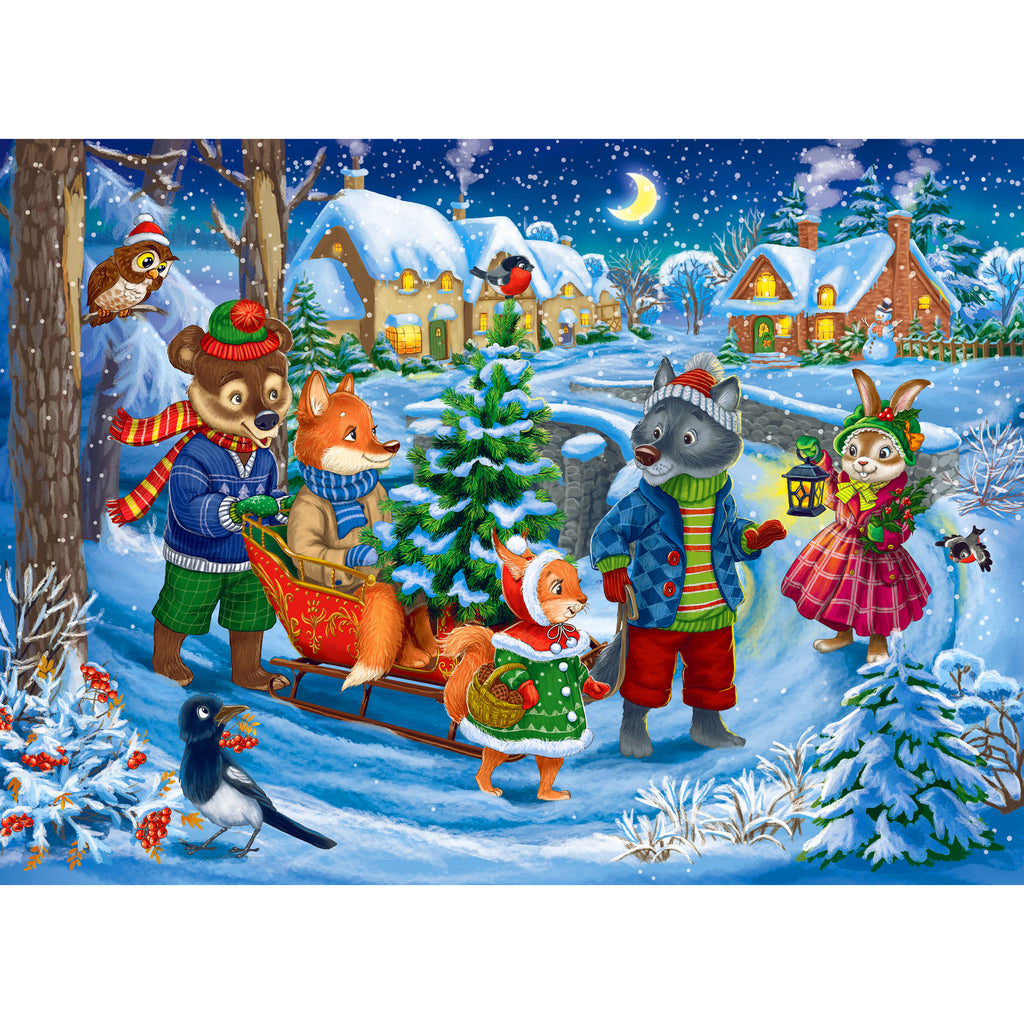 Dashing Through the Snow Panel - EZ Fabric Minky Print